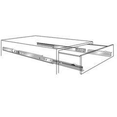 Solid Birch Wood Drawer Box - 16-15/16 in. Width, 3-1/2 in. Height, 18 ...