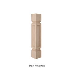 Brown Wood 6 Inch Square x 35.5 Inch Height Madeline Traditional Island ...