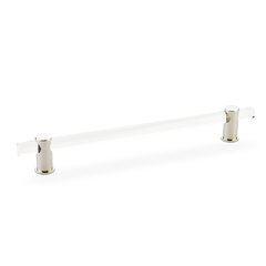 Schaub and Company Lumiere Pull 4" Center to Center Clear Acrylic and Satin Brass 404-SB ...