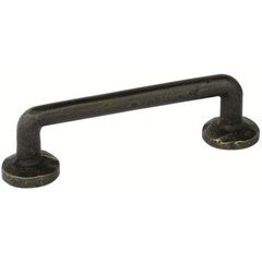 Emtek 1-1/8 Inch x 1-7/8 Inch Freestone Finger Cabinet Pull - Flat ...