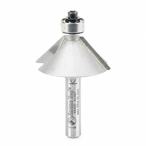Amana Tool 49400, Amana 49400 Carbide Ball-Bearing 2 Flute 45 Degree ...