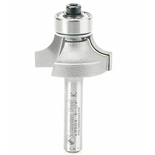 Amana Tool 49504, Amana 49504 Carbide Ball-Bearing 2 Flute 1/4" Radius ...