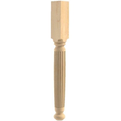 Brown Wood 01040240CH1, 3.75 Inch Square x 35.25 Inch Height Fluted ...