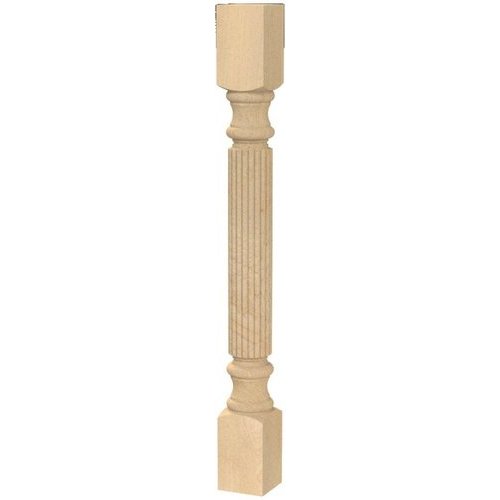 Brown Wood 01150220HM1, 3.5 Inch Square x 34.5 Inch Height Traditional ...