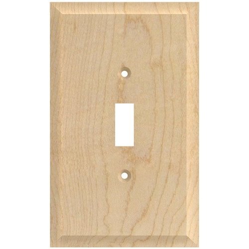 Brown Wood 01450001AL1, Single Light Switch Plate, Alder | CabinetParts.com