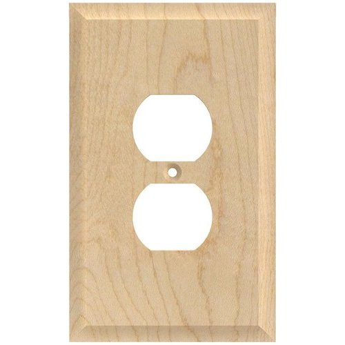 Brown Wood 01450002AL1, Single Outlet Wood Switch Plate, Alder ...