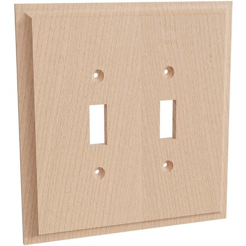 Brown Wood 01451001WK1, Double Light Switch Plate, White Oak ...