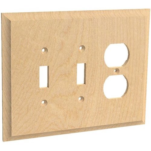 Brown Wood 01451012AL1, Switch Combo 2, Double Toggle and Outlet, Alder ...