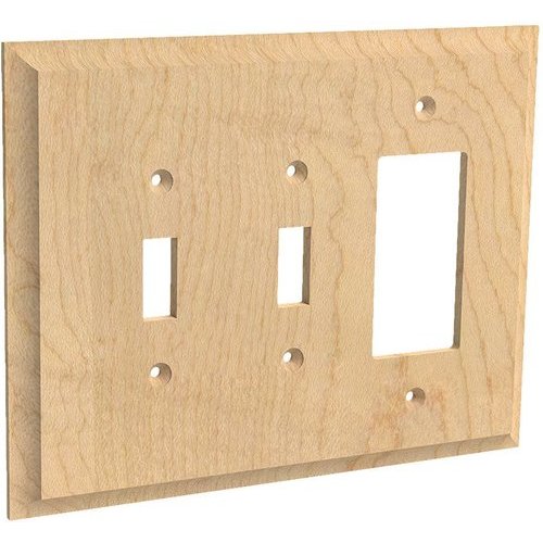 Brown Wood 01451013AL1, Switch Combo 4, Double Toggle and Rocker, Alder ...