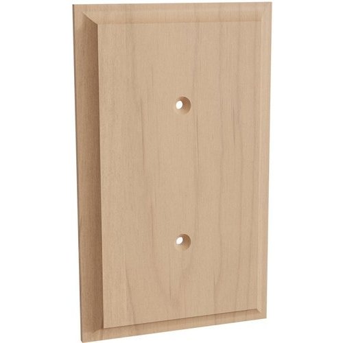 Brown Wood 01452001AL1, Single Blank Switch Plate Cover, Alder ...