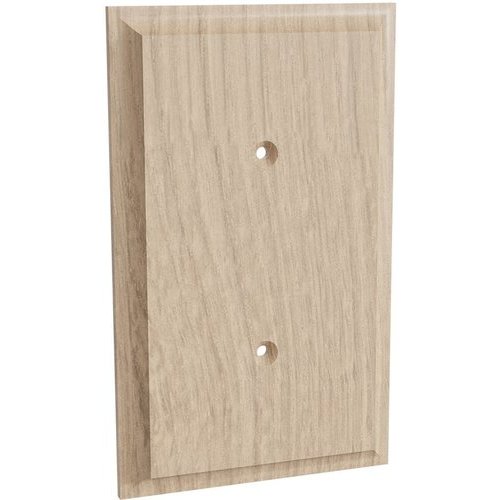 Brown Wood 01452001WK1, Single Blank Switch Plate Cover, White Oak ...