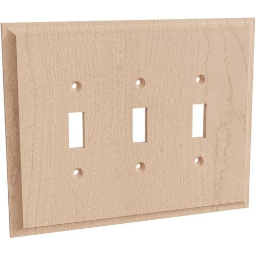Brown Wood 01453001CH1, Triple Light Switch Plate, Cherry ...