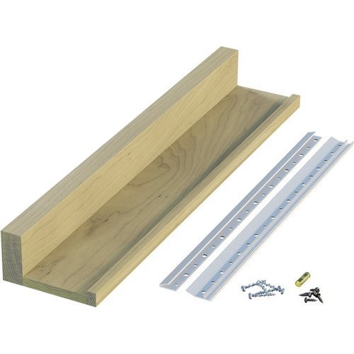 Brown Wood 01CHSHLF0424PT1, 24 Inch Length Slimline Channel Shelf ...