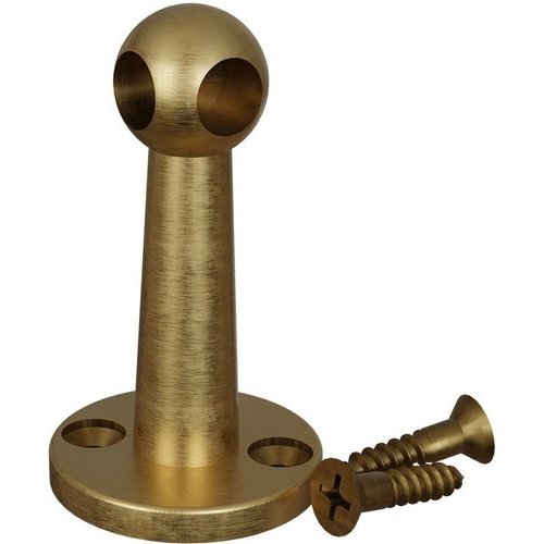 Brown Wood 01HC9002SB1, Gallery Rail Corner Post, Satin Brass ...