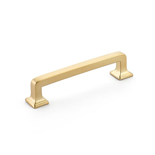 Schaub and Company 538-SSB, Menlo Park Pull 4" Center to Center Signature Satin Brass ...