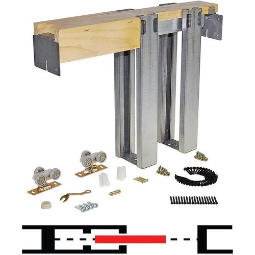 Johnson Hardware 153070HD, 36 Inch x 84 Inch Maximum Door Size Pocket ...