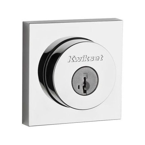 Kwikset 158SQT-26, Halifax Square Rose Single Cylinder Deadbolt with ...