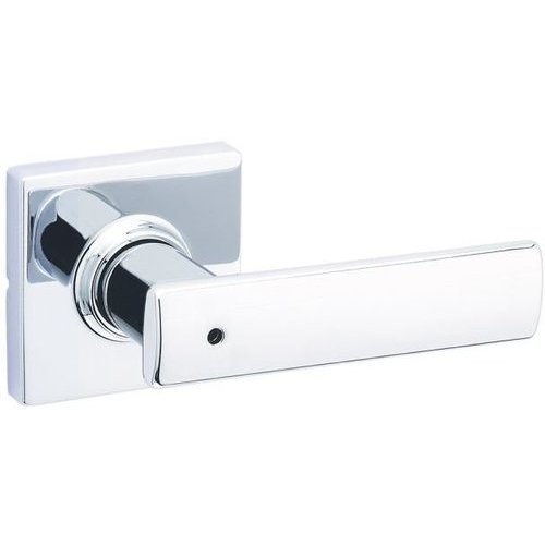 Kwikset 300BRNLSQT-26, Breton Door Lever with Square Rose Privacy Door ...
