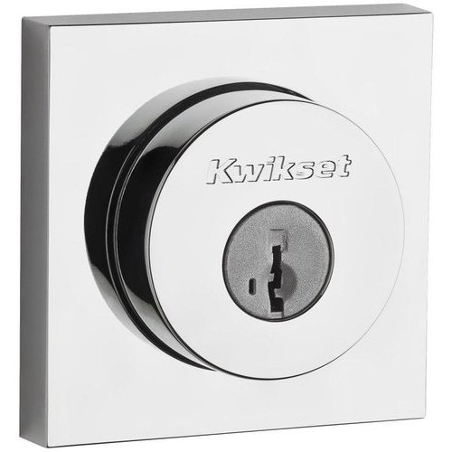 Kwikset 982SQT-26S.DS, UL Single Cylinder Halifax Square Rose Deadbolt ...