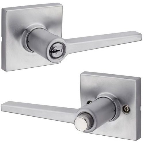 Kwikset SL6000DALSQT-26D, Safelock Daylon Door Lever with Square Rose ...