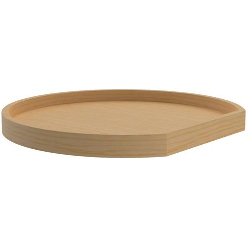 Rev-A-Shelf 20 Inch Diameter D-Shape Wood Classic Single Shelf Corner ...
