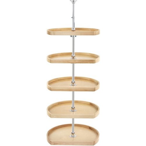 Rev-A-Shelf 22 Inch Diameter D-Shape Wood Classic 5 Shelf Kitchen ...